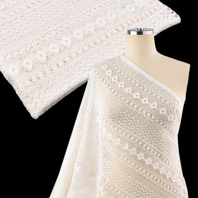 China New Lace Fabric Africa Guipure Soft Water Soluble Lace Fabric For Women Dress for sale