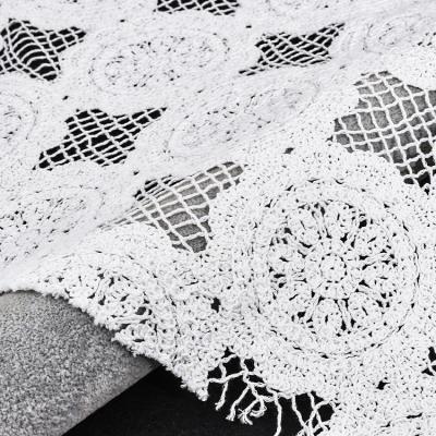 China Sleeveless Lace Blouse Jacquard Hollow Embroidered Blouse Casual Women's Wear Lace Fabric for sale