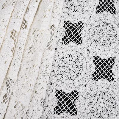 China Sleeveless Lace Blouse Jacquard Hollow Embroidered Blouse Casual Women's Wear Lace Fabric for sale