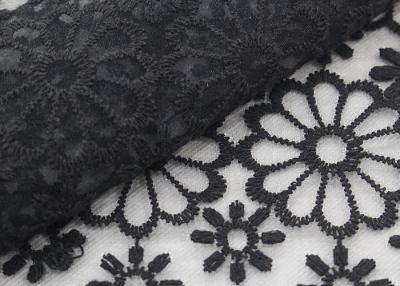 Cina Tessuto floreale di morte ricamato del poliestere dell'organza del pizzo del tessuto del pizzo per i vestiti in vendita