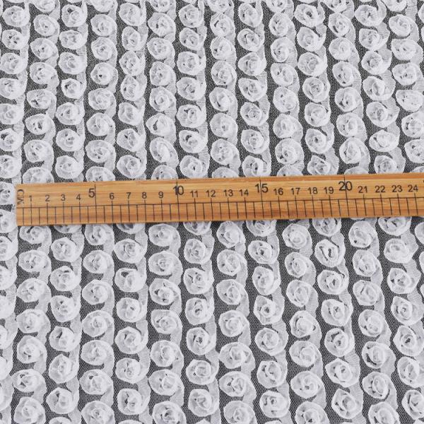 White Rose Flower Embroidery Lace Fabric Suitable For All Kinds Of Clothing Fabrics Support Custom