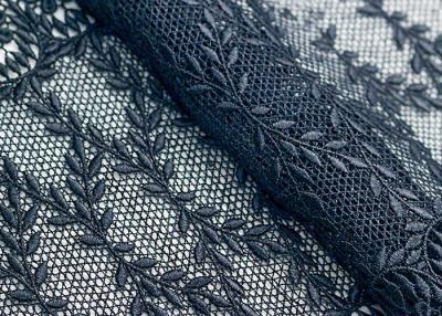 Cina Disposizione di nylon ricamata floreale del pizzo della maglia della marina con l'azo del nastro della guipure liberamente in vendita