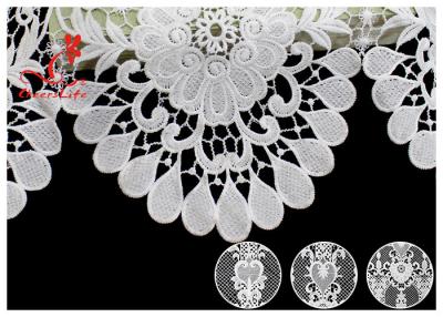 China Allover Floral Embroidered Lace Fabric French Venice Guipure Lace Via SGS & OEKO for sale