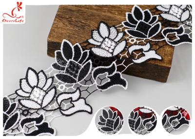 中国 花環境友好的な二重色の水溶性のレース7.5 CM/ギピールレースのレースのトリム 販売のため