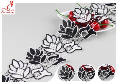 中国 花環境友好的な二重色の水溶性のレース7.5 CM/ギピールレースのレースのトリム 販売のため