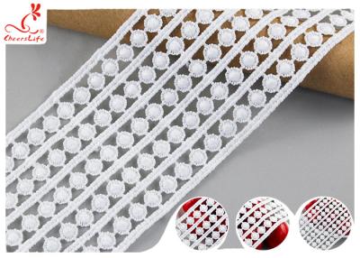 Cina pizzo solubile in acqua di larghezza di 6.5cm/nastro floreale del pizzo tessuto domestico in vendita