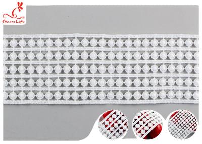 Cina pizzo solubile in acqua di larghezza di 6.5cm/nastro floreale del pizzo tessuto domestico in vendita