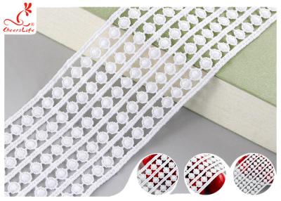Cina pizzo solubile in acqua di larghezza di 6.5cm/nastro floreale del pizzo tessuto domestico in vendita