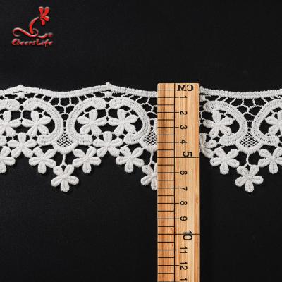 中国 無公害衣類のための100%の綿の水溶性の花のレースのトリム 販売のため