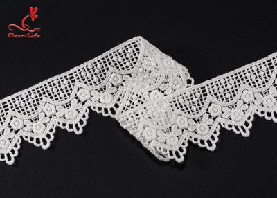 Cina Disposizione ampia 4.8cm squisita del pizzo del cotone per i tessuti domestici in vendita