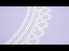 Polyester Neckline Lace Collar Floral Embroidered  18 * 40 cm