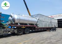 China Huayin Mobile Plastic Pyrolysis Machine Horizontal Rotating for sale