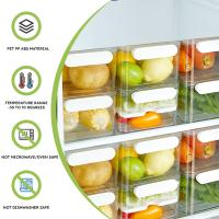 China Kitchen fresh refsaver Clear Fridge Food Storage Containers Stackable for sale