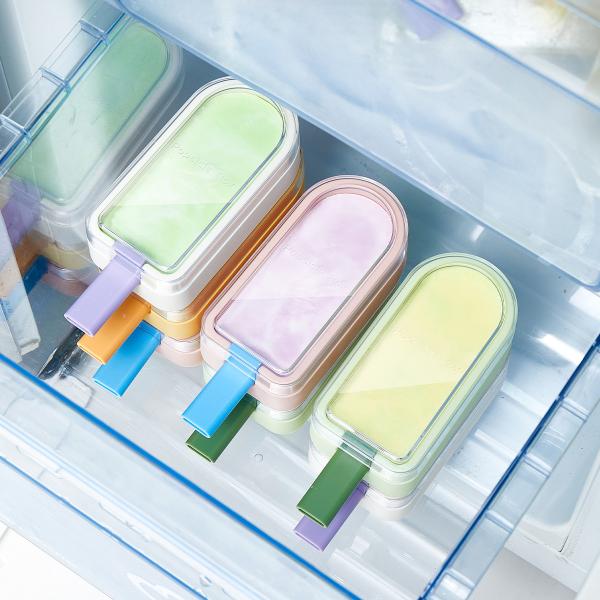 Quality Multicolors Non Stick DIY Ice Cream Popsicle Molds freezer ice pop maker for sale