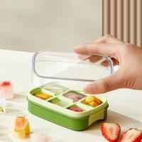 China Mini USA Plastic Freezer Ice Cube Tray Container With Shovel for sale