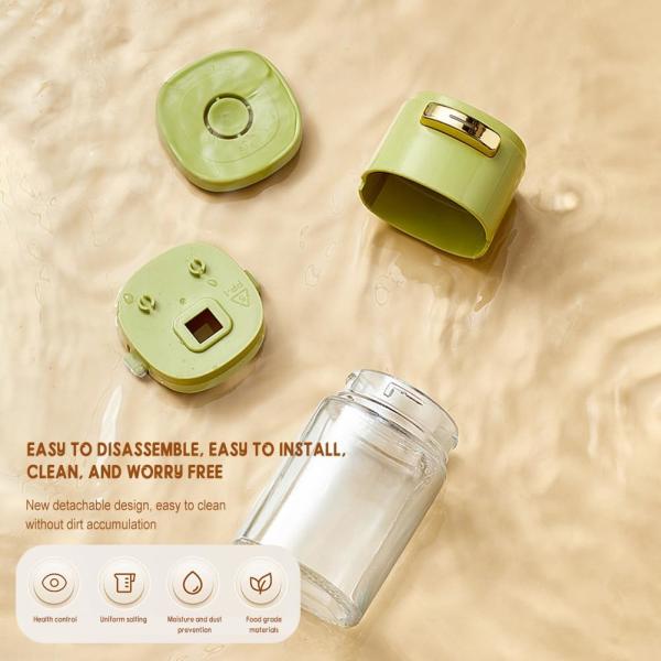 Quality Household Sealed Kitchen Spice Jar Quantitative Glass Seasoning Bottle for sale