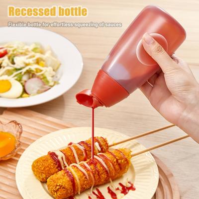 Cina Ketchup di plastica BBQ Salsa di peperoncino Condimento Squeeze Bottiglie Durable 300ml/500ml in vendita