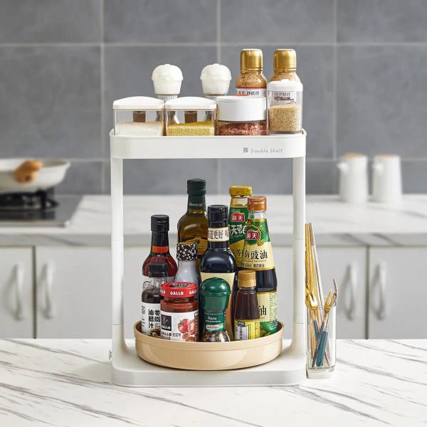 Quality Desktop Multifunctional Storage Rack Rotating Spice Rack Organizer Multipurpose for sale