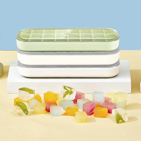Quality Plastic Soft Sole Refrigerator Ice Cube Maker Tray Small Square Ice Cube Tray for sale