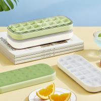 China Plastic Soft Sole Refrigerator Ice Cube Maker Tray Small Square Ice Cube Tray for sale