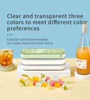 China Plastic Soft Sole Refrigerator Ice Cube Maker Tray Small Square Ice Cube Tray for sale