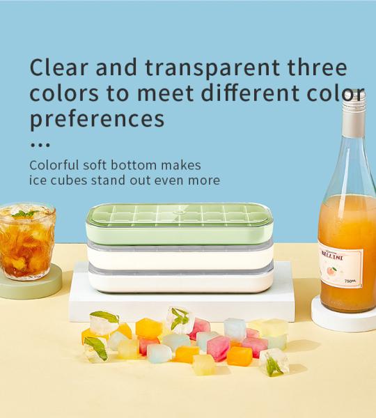 Quality Plastic Soft Sole Refrigerator Ice Cube Maker Tray Small Square Ice Cube Tray for sale