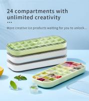 China Plastic Soft Sole Refrigerator Ice Cube Maker Tray Small Square Ice Cube Tray for sale