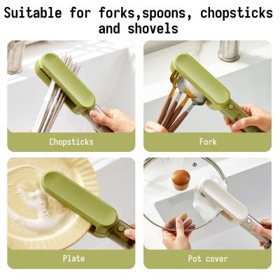 China New R&D Design Fancy Reusable Knife Fork Spoon Cleaning Brush Household Multifunctional Kitchen Knife Cleaner Brush for sale