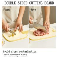 China 3 Sizes Plastic Multifunctional Double Sided Antibacterial Cutting Board for sale