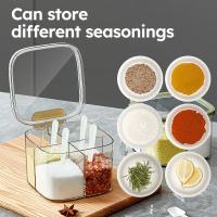 China Kitchen Storage Salt Container With Lid And Spoon for sale