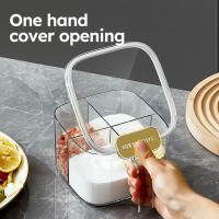 China Kitchen Storage Salt Container With Lid And Spoon for sale