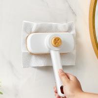 China Replaceable Rag Disposable Towelette Mini Rotatable Mop Cleaning Brush With Handle for sale