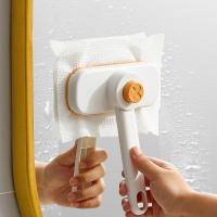 China Replaceable Rag Disposable Towelette Mini Rotatable Mop Cleaning Brush With Handle for sale