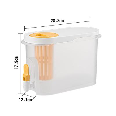 China 3.9L Cold Kettle with Faucet Large Capacity Double Filtration Space Save Drink Dispenser Water Jug Cold Water Pitcher for sale