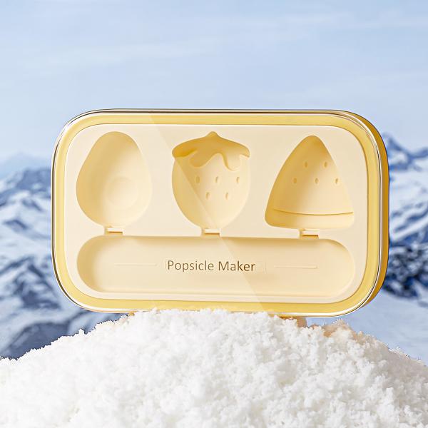 Quality Kids Cartoon Popsicle Molds Non-Stick Flat Design Easy Release Stackable Food for sale