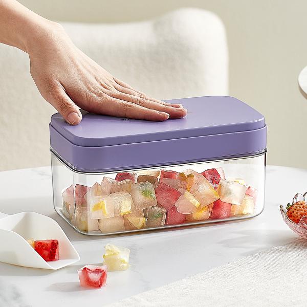 Formaggio Ice Cube Maker per frigorifero Ice Cube Tray con contenitore di ghiaccio