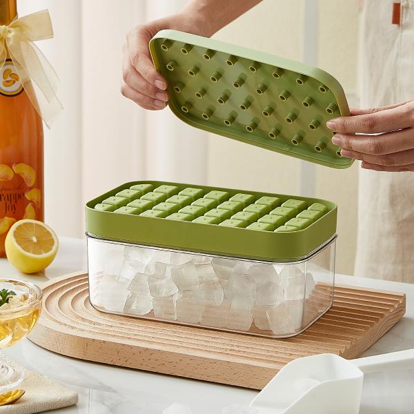 Formaggio Ice Cube Maker per frigorifero Ice Cube Tray con contenitore di ghiaccio
