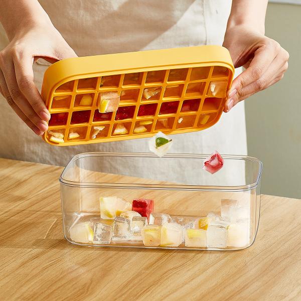 Formaggio Ice Cube Maker per frigorifero Ice Cube Tray con contenitore di ghiaccio