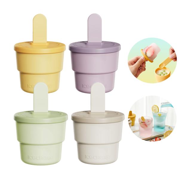 Quality Ice Cream Popsicle Mold Set,Reusable Silicone Popsicles Molds for Kids for sale