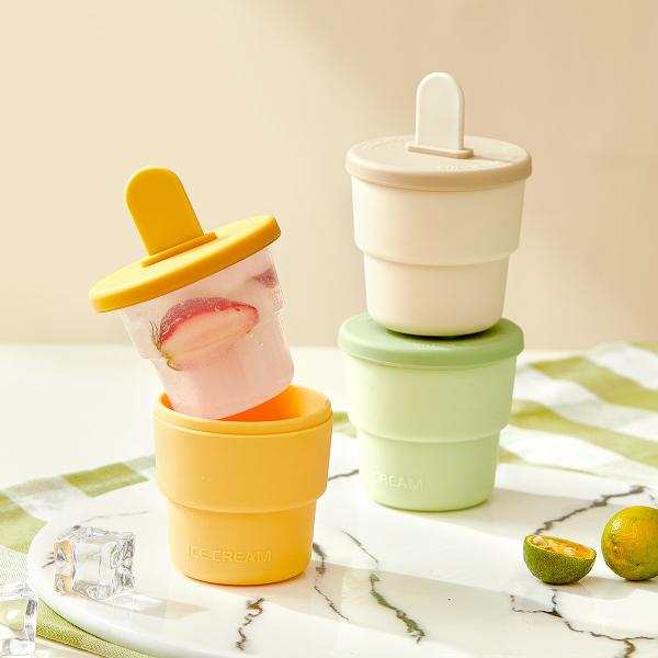 Quality Ice Cream Popsicle Mold Set,Reusable Silicone Popsicles Molds for Kids for sale