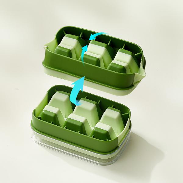 6 Compartment Square Ice Cube Maker For Whisky Cocktails Drinks