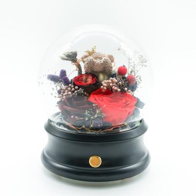 Китай Красивый сохраненный розовый стеклянный подарок купола для дня валентинки/годовщины продается