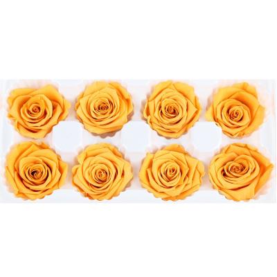 Cina Capolini dorati di DIY Rosa gialla 4-5cm per la decorazione dell'interno in vendita