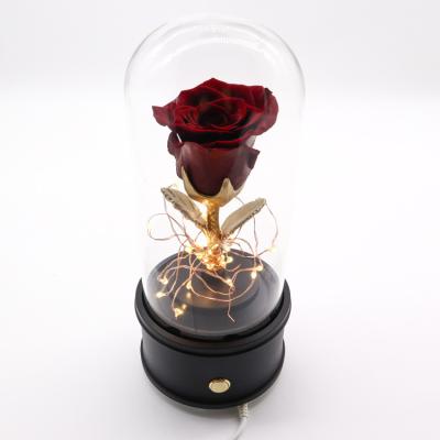 Cina La progettazione fatta a mano eterna ha conservato la cupola di vetro di Rosa con l'altoparlante di Bluetooth in vendita