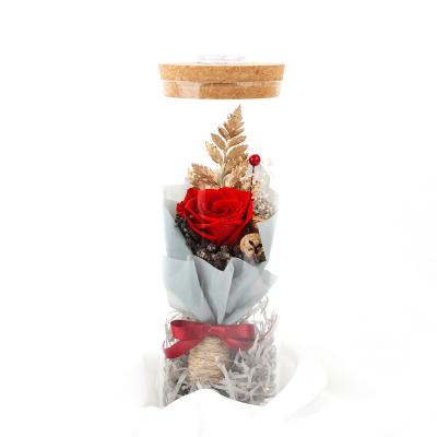Cina Il regalo di Natale ha conservato il fiore Fashional Babysbreath di Rosa che desidera la bottiglia in vendita