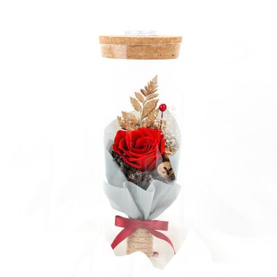 Cina Il regalo di Natale ha conservato il fiore Fashional Babysbreath di Rosa che desidera la bottiglia in vendita