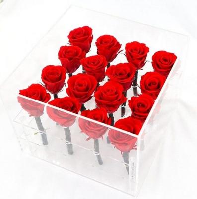 中国 結婚式の装飾のバレンタイン デーのギフトのためのハンドメイドの維持されたローズの花 販売のため