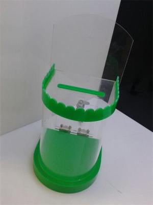 China Acrylic Donation Money Box with Lock, Clear Charity Money Box, Acrylic Donation Box for Mo for sale