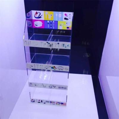 China Custom transparent acrylic mobile phone accessories display shelf for sale