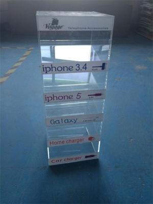 China Custom acrylic mobile accessories display stand,cellular accessories rack for sale